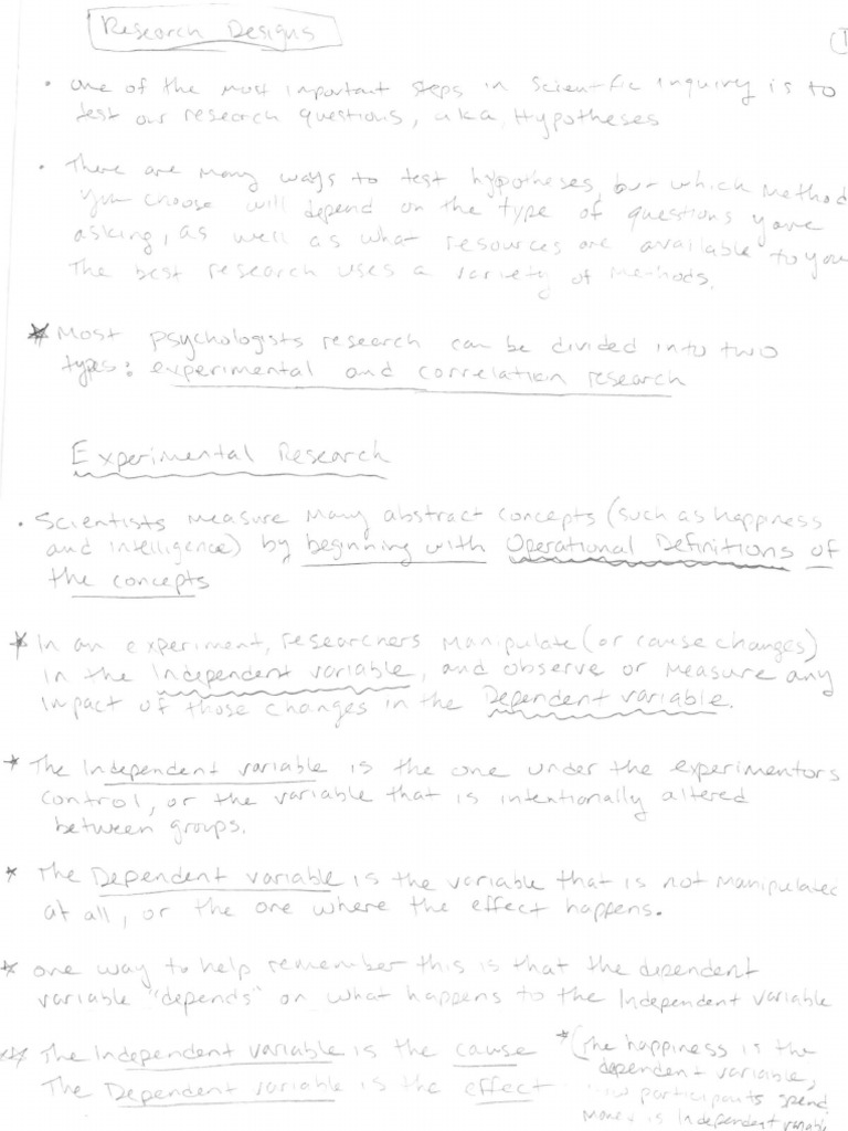 Psych 100 - Research Design Notes | PDF