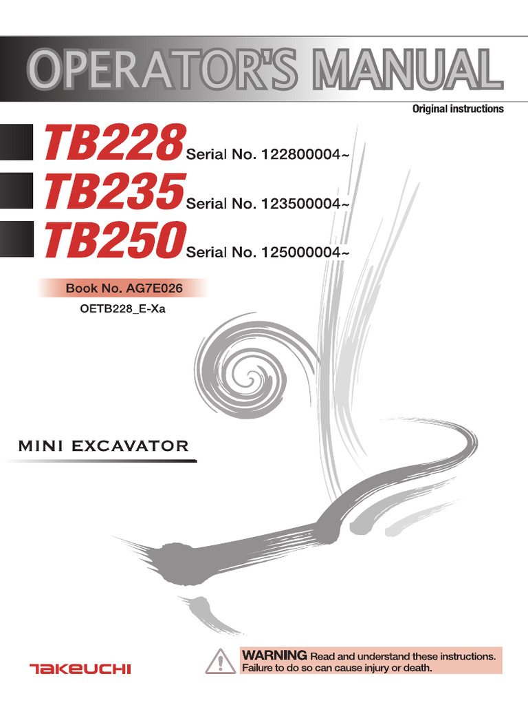 Tb228 Tb235 Tb250 Ag7e026 Operators | PDF | Personal Protective ...
