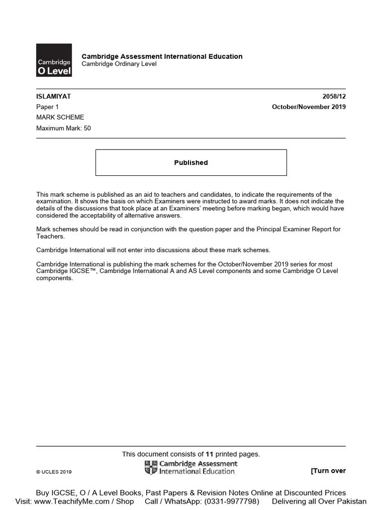 2058_w19_ms_12 (1) | PDF | Muhammad | Ali