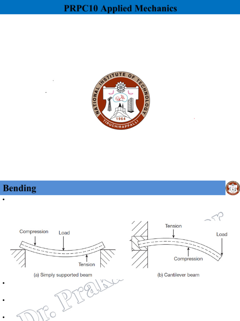 PRPC10 AM - Stress and Deflection in Beam 2024 | PDF | Bending | Beam ...