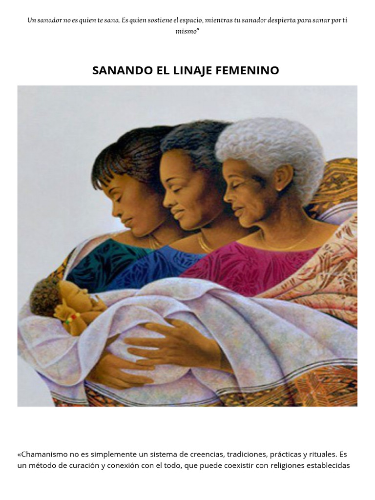 Sanacion Del Linaje Femenino Pdf Amor Mente Inconsciente