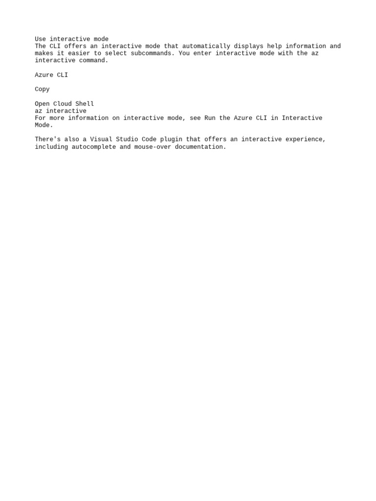 Use Interactive Mode | PDF