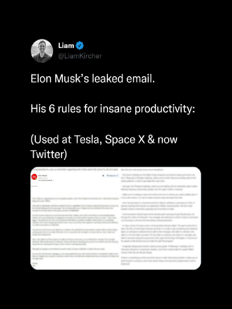 Elon Musk 6 six rules for productivity | PDF Elon Musk 6 six rules for productivity | PDF