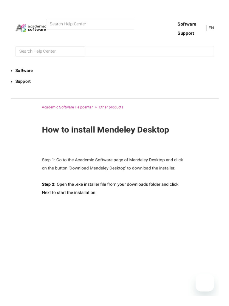 How To Install Mendeley Desktop - Academic Software Helpcenter | PDF ...