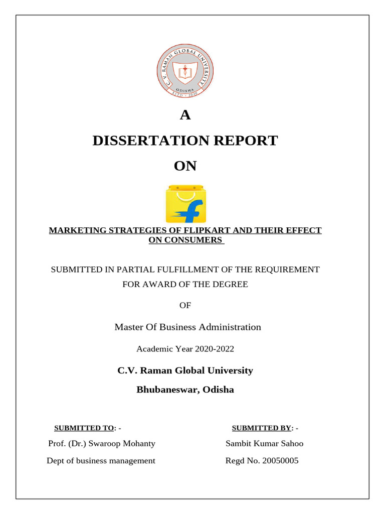 Dissertation Report On Flipkart | PDF | Online Advertising | Marketing ...