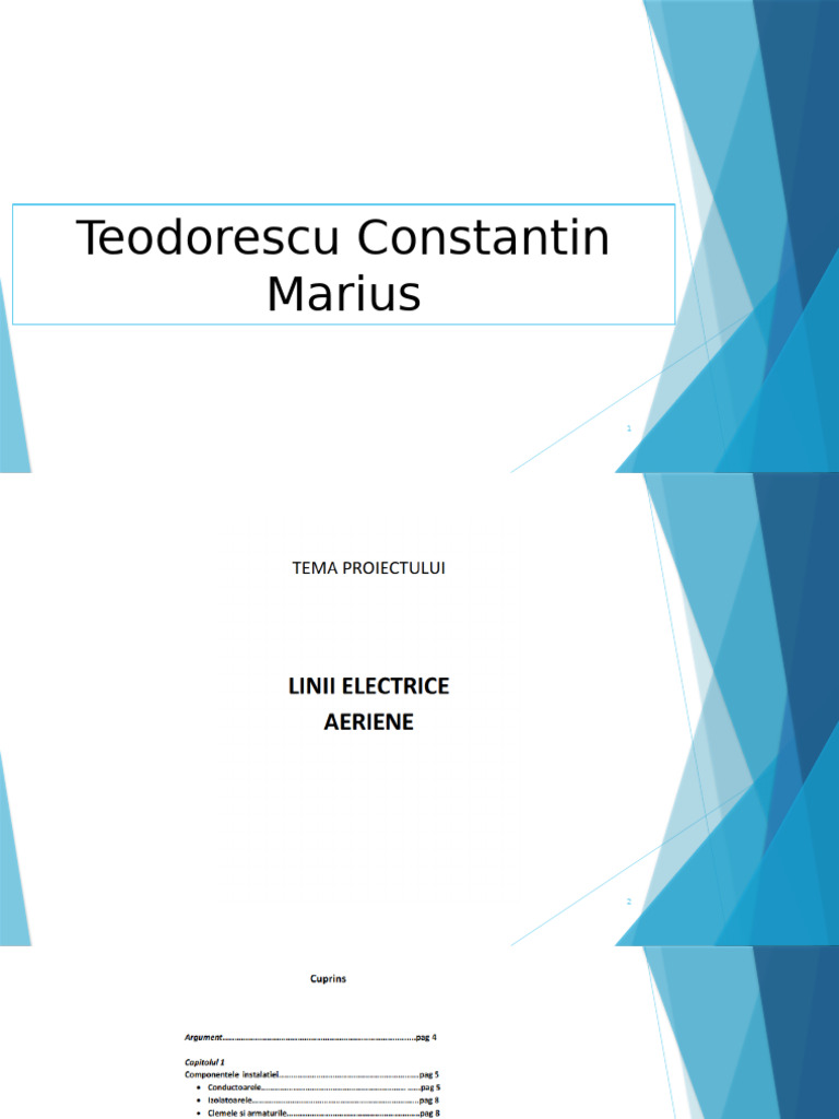 Proiect Final de An Electric TEODORESCU MARIUS | PDF