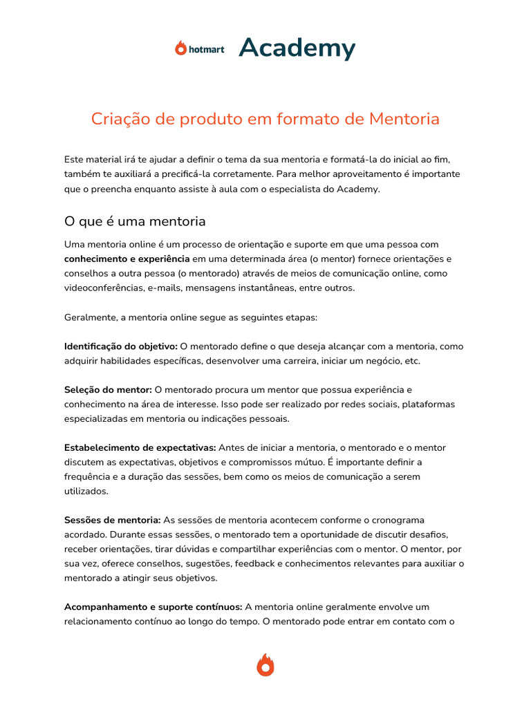 Criac_a_o+de+mentoria+(WORD+ou+Google+Docs) | PDF | Despesa | Comunicação