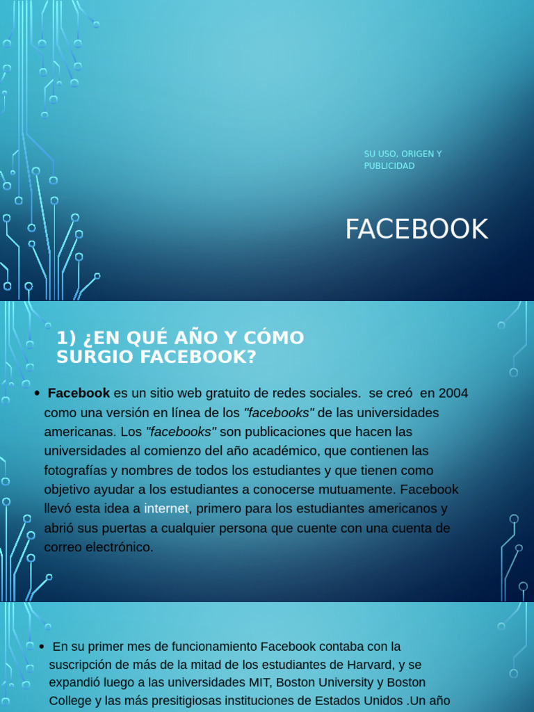 Historia y Publicidad de Facebook | PDF | Facebook | Internet