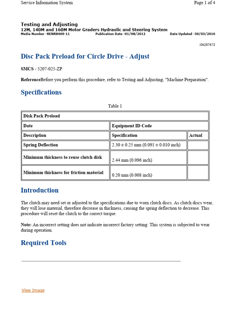 Ajuste de Freno Del Mando Del Circulo 140M | PDF | Clutch | Mechanical ...