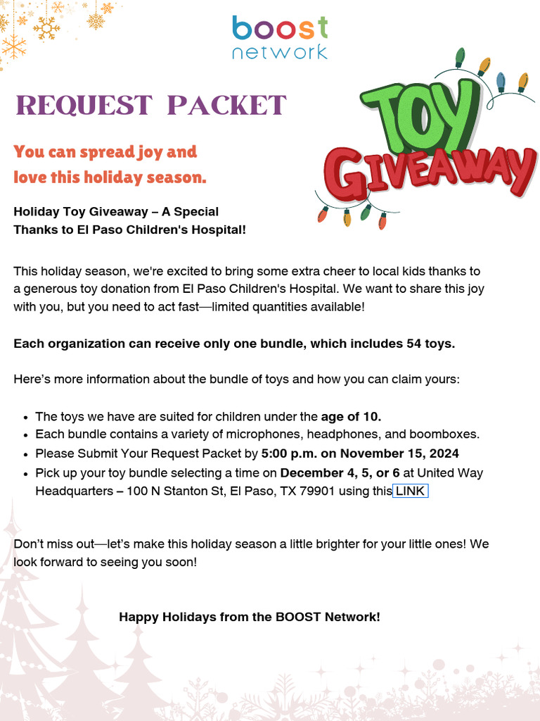 Toys Request Packet (2) | PDF