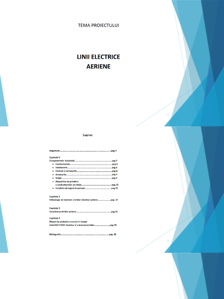 linii electrice aeriene -proiect final de an electric complet | PDF