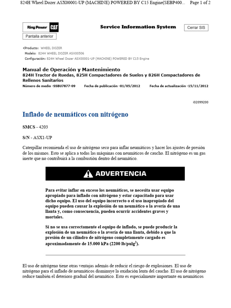Inflado de neumáticos con nitrógeno | PDF | Neumático