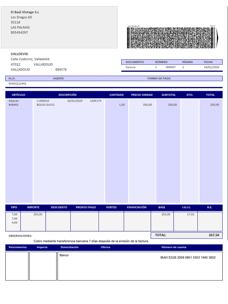 Factura 1-000007 | PDF
