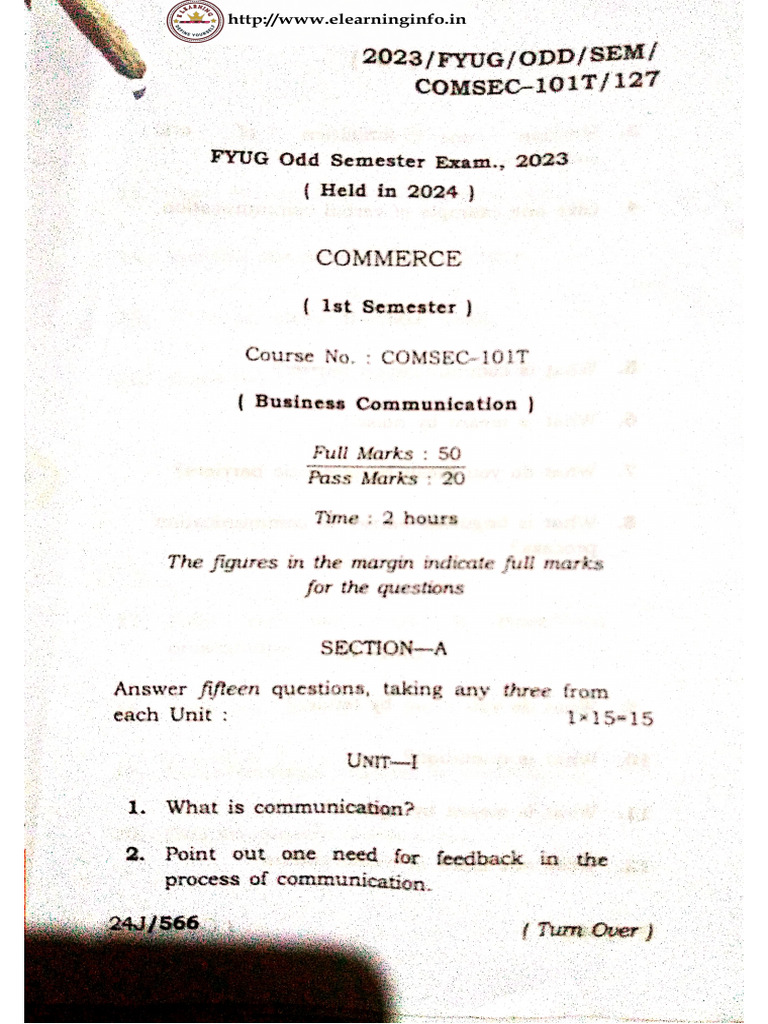 FYUG-COMSEC-101T-2023-COMMERCE | PDF