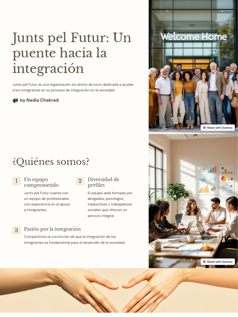 Junts Pel Futur Un Puente Hacia La Integracion | PDF