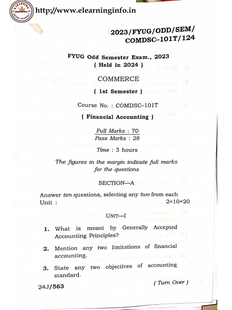 FYUG-COMDSC-101T-2023-COMMERCE | PDF