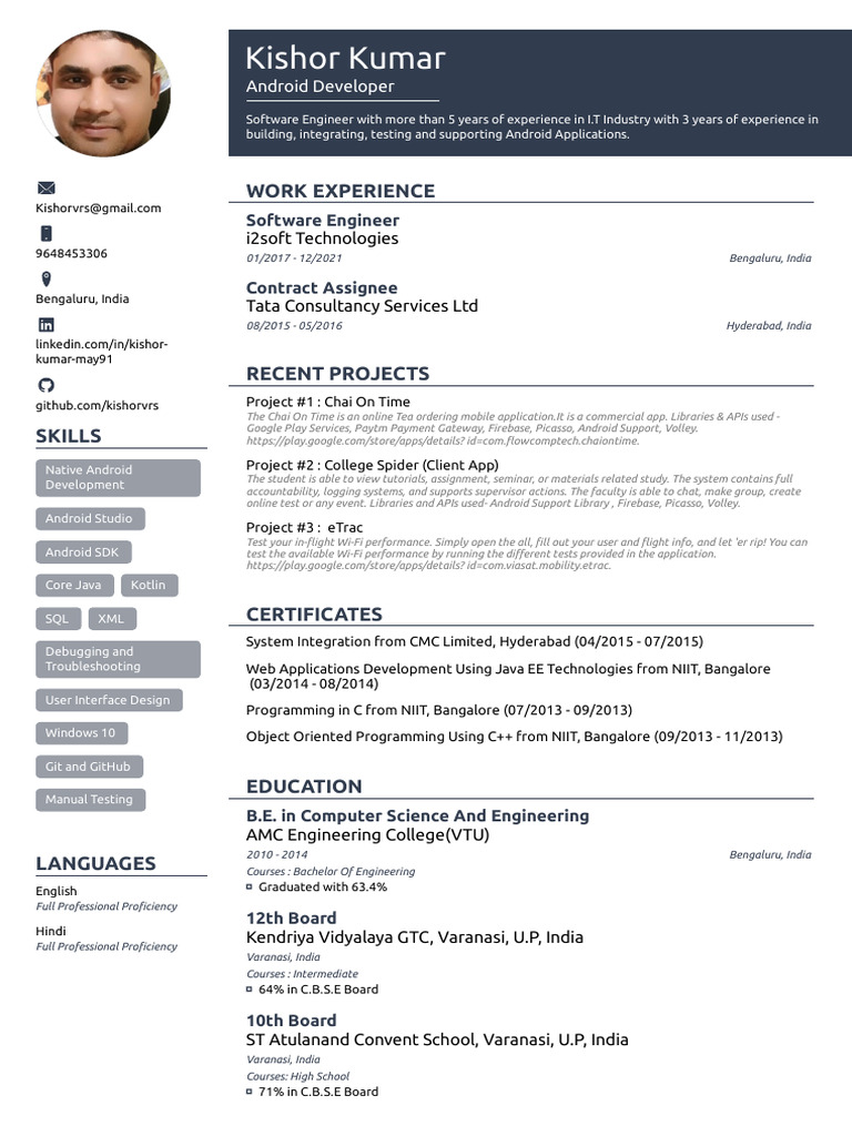 Naukri - Kishorkumar Android | PDF | Android (Operating System ...