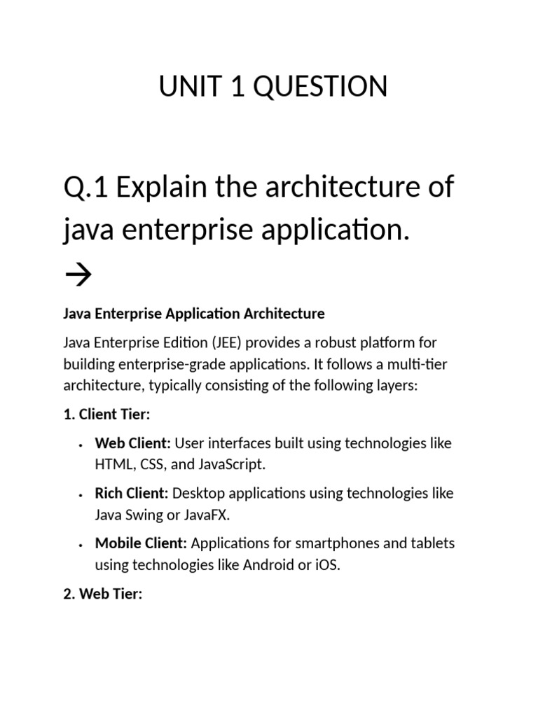Unit1 Question | PDF | Java (Programming Language) | Dynamic Web Page