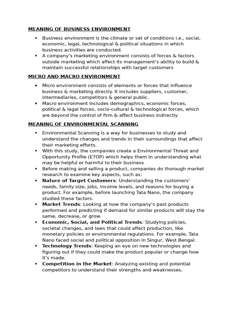 Understanding Marketing Environment | PDF | Economies | Business