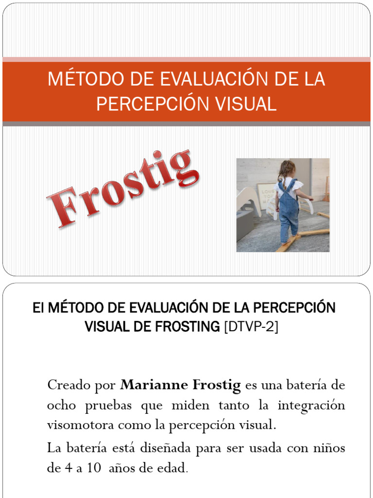 Test Frostig Presentación | PDF | Percepción | Evaluación