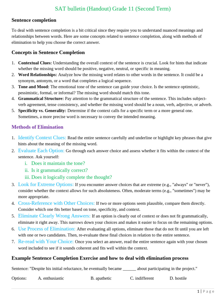 SAT Sentence Completion Guide | PDF | Intensive Animal Farming | Meat