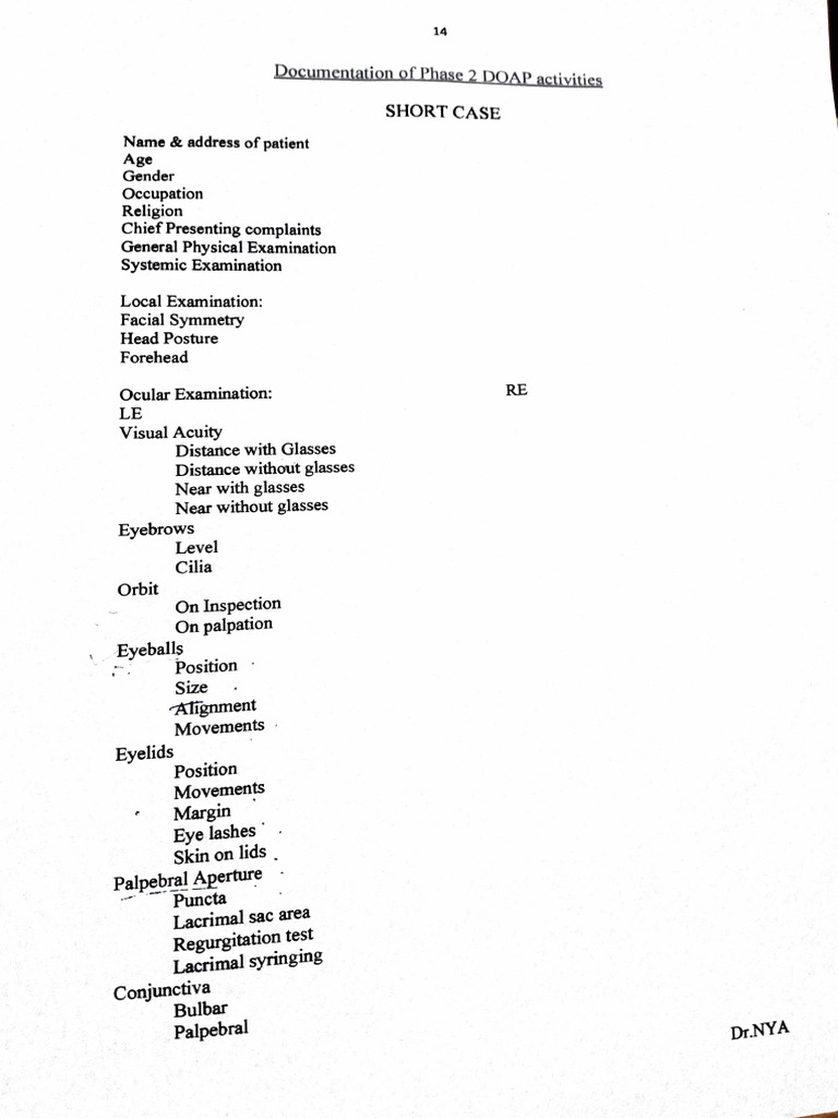 ophthal Proforma | PDF | Eye | Human Eye
