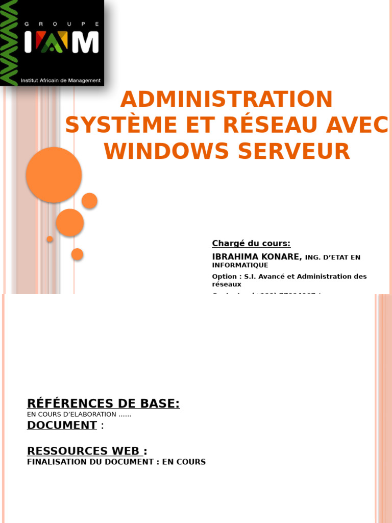 Administration Système avec Windows Server | PDF | Virtualisation ...