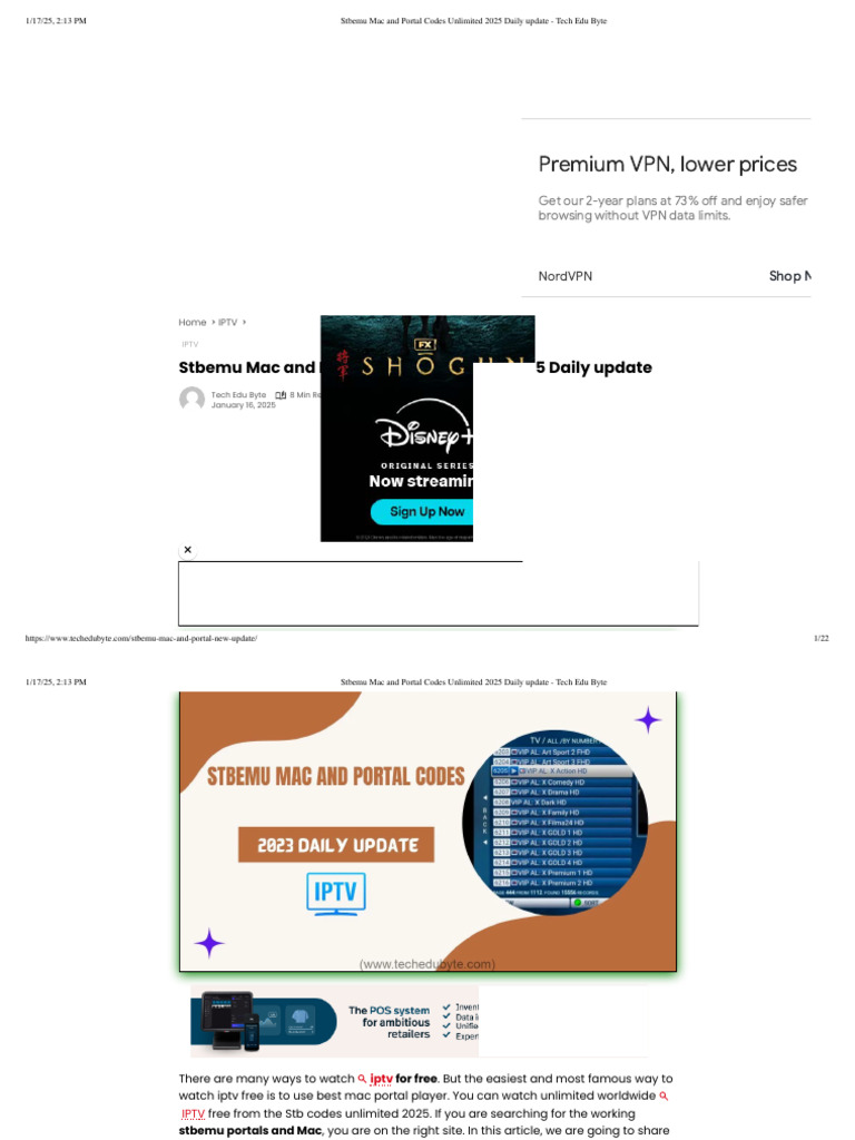 Stbemu Mac and Portal Codes Unlimited 2025 Daily Update - Tech Edu Byte | PDF | Mobile App | Set ...