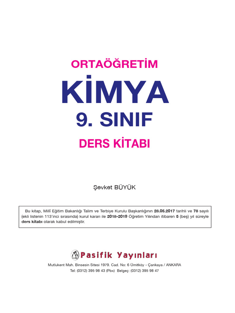 Kimya 9 Pasifik 2022 2023 | PDF