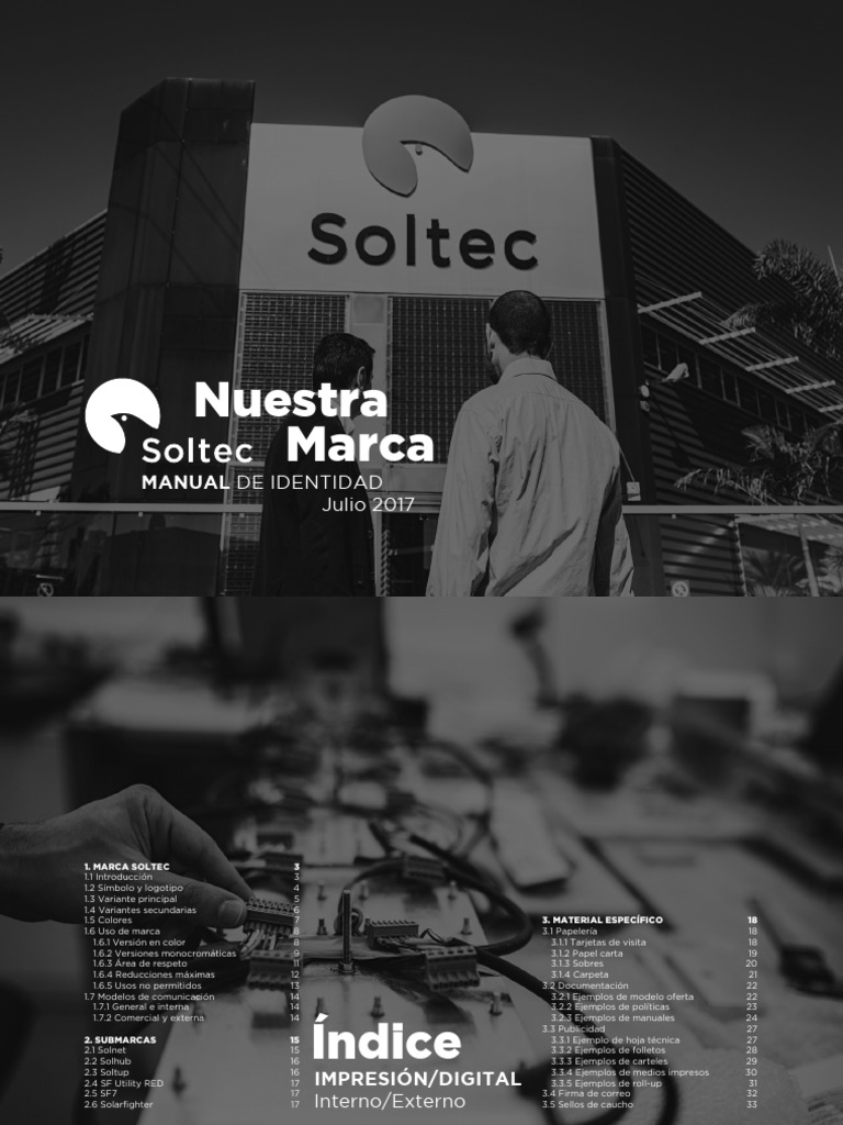 MA MK 0001_sp Rev.1 Manual de Identidad Soltec | PDF | Color | Marca