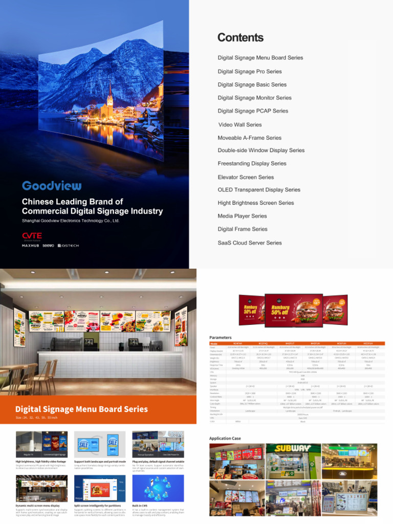 CVTE LCD Goodview Catalogue | PDF