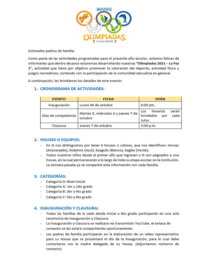 COMUNICADO OLIMPIADAS PRIMARIA_1_181051980 | PDF