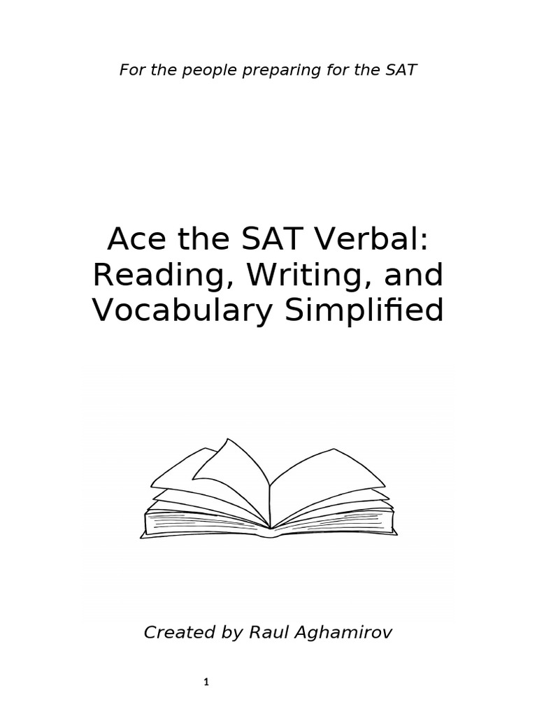 For The People Preparing For The SAT | PDF | Sat | Reading Comprehension
