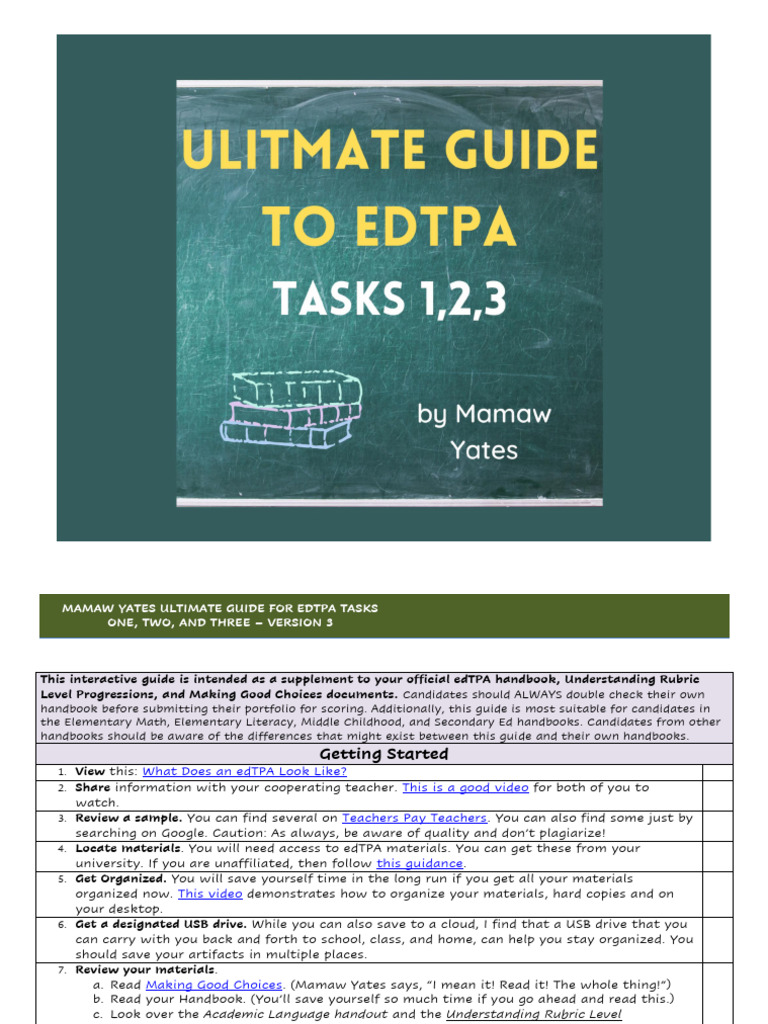 UltimateGuidetotheedTPATasks123byMamawYates 1 | PDF | Rubric (Academic ...