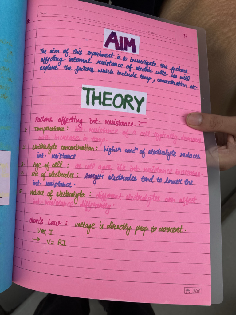 Intro Aim Internal Resistance | PDF