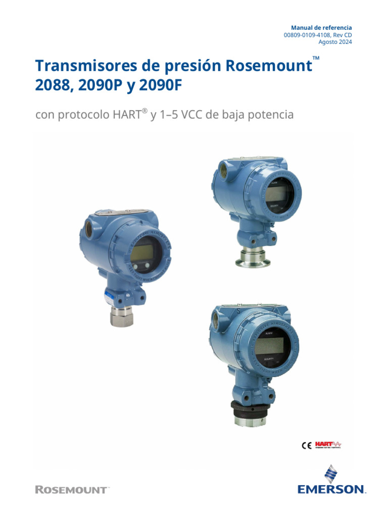 Manual de Referencia Transmisores de Presión Rosemount 2088 2090p y 2090f Es Es 78702 | PDF ...