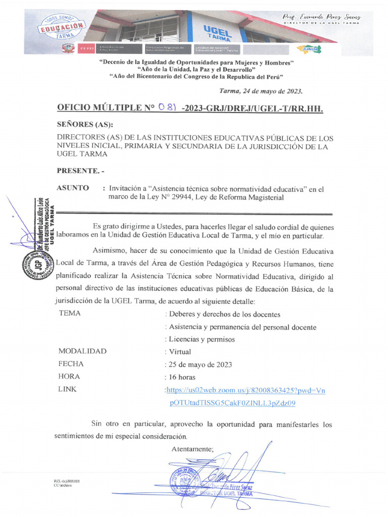 Oficio Mult. 081 | PDF