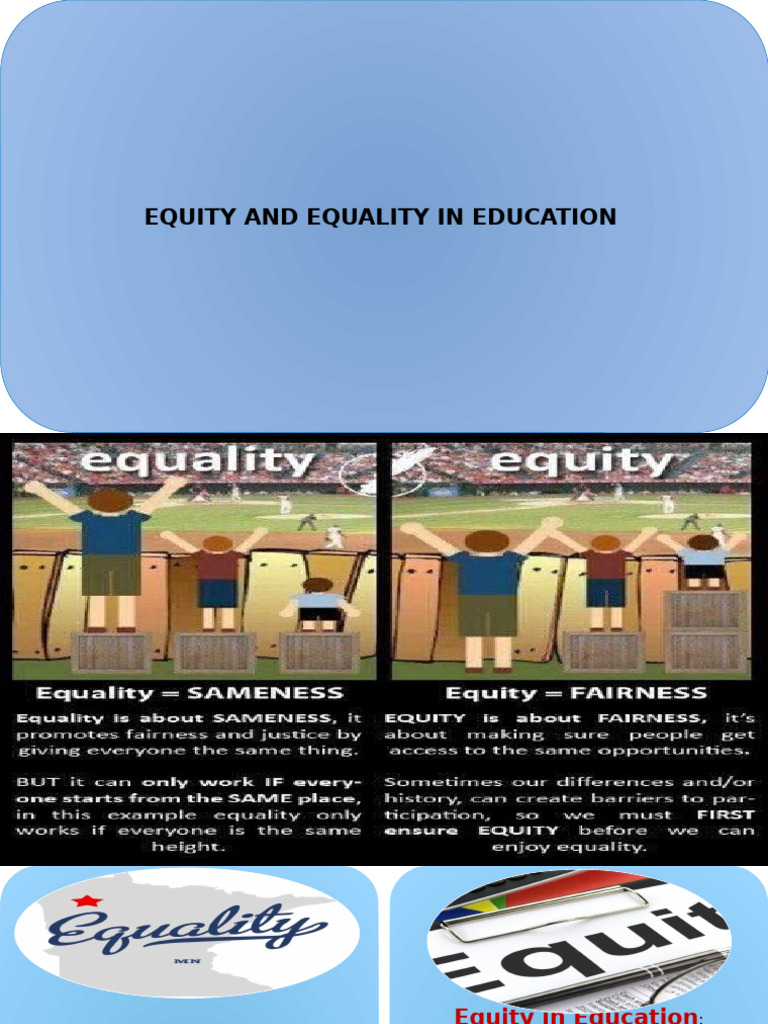 Equity | PDF | Inclusion (Education) | Social Psychology