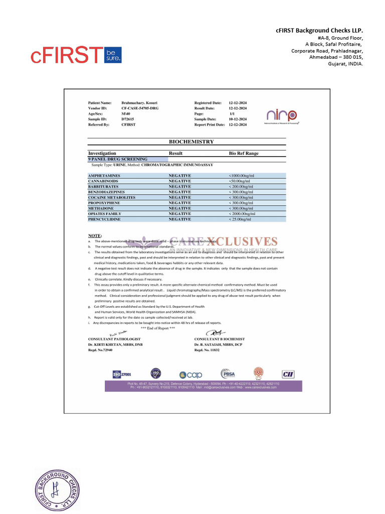 cFIRST Background Checks LLP Location | PDF