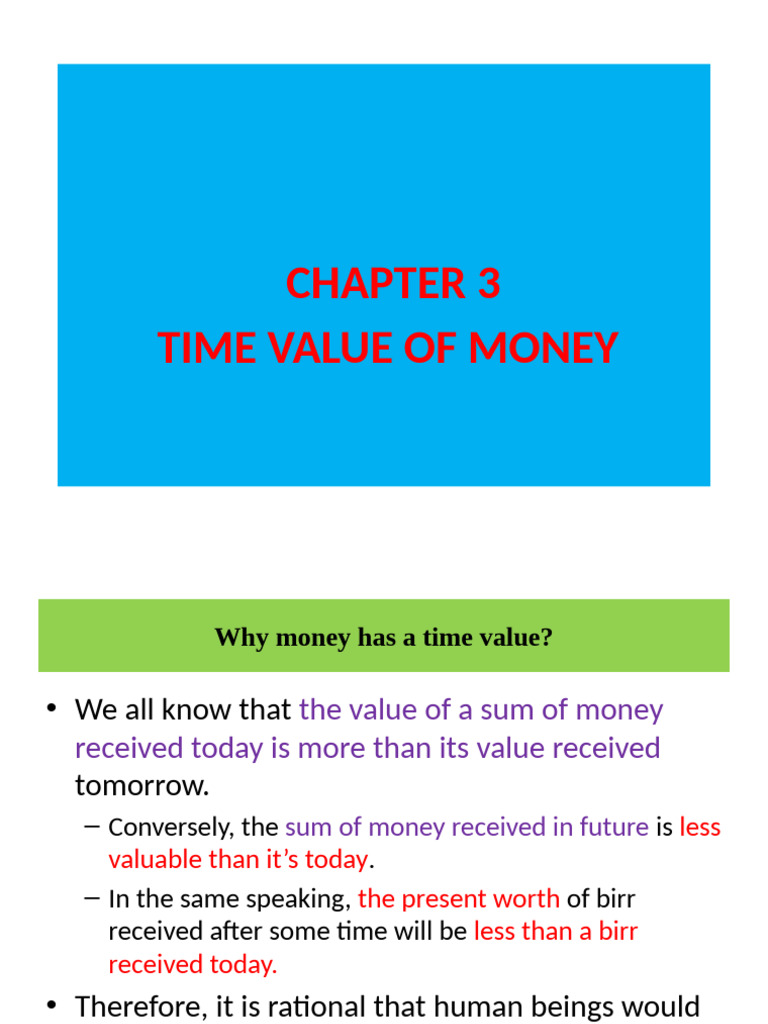 FM chapter 3 (1) | PDF | Present Value | Interest