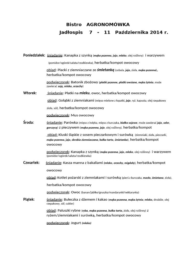 Jadlospis 07-11.10.2024 R | PDF