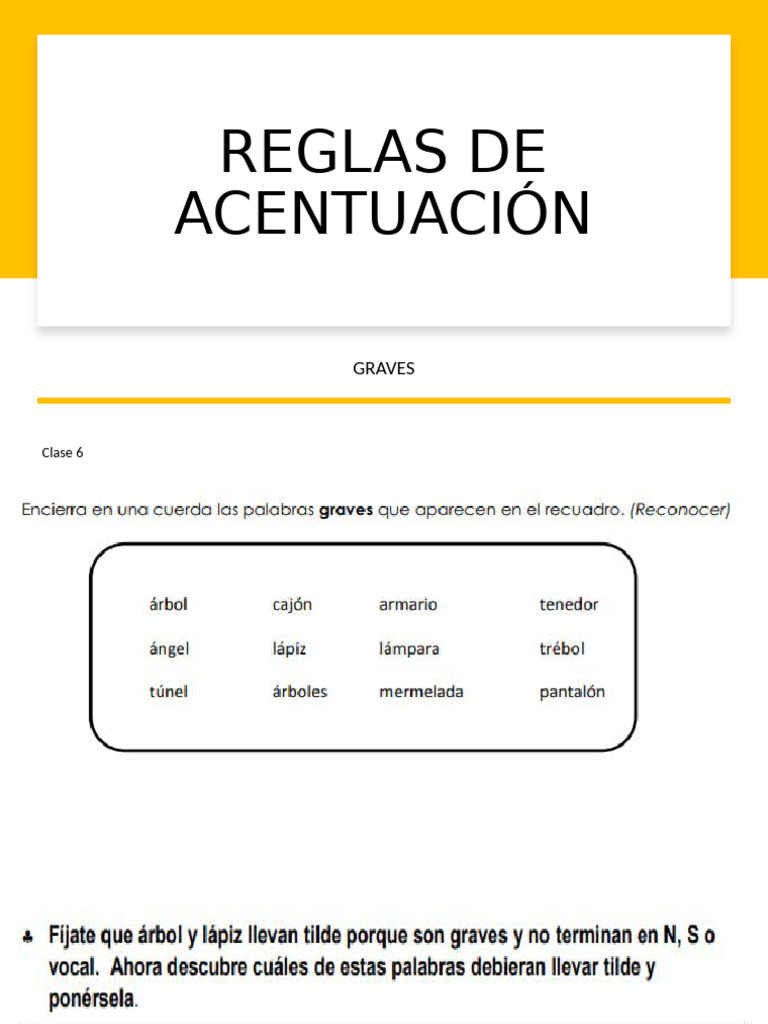Acentuación de Graves | PDF