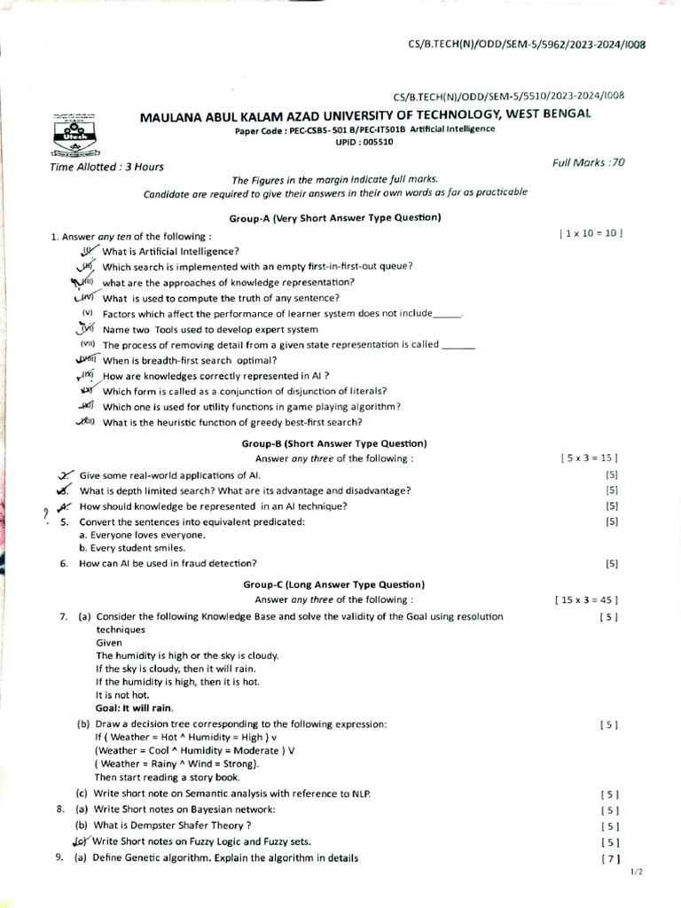 Sem 5 Batch 2025 Question Papers | PDF | Osi Model | Transmission Control Protocol