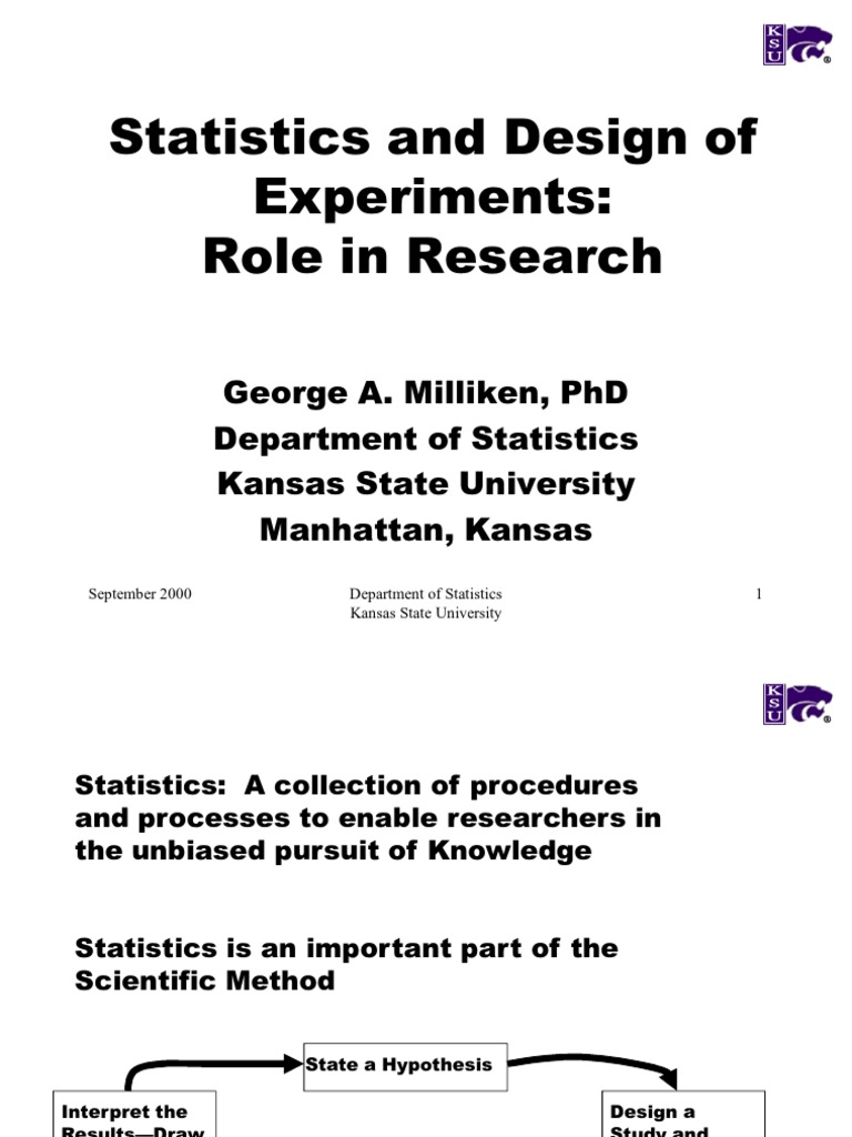 Statistics And Design Of Experiments Experiment Design Of Experiments