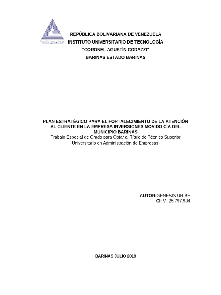 Genesis Uribe 14VI-AM | PDF | Business | Planificación estratégica