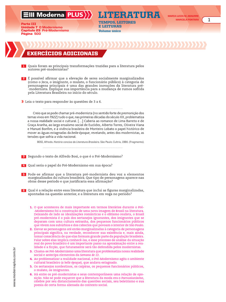 Exercicios Adicionais p500 LP | PDF | Brasil | Realidade