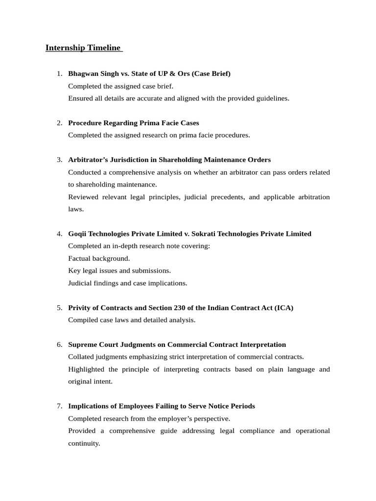 Timeline of Internship | PDF | Judiciaries | Political Law
