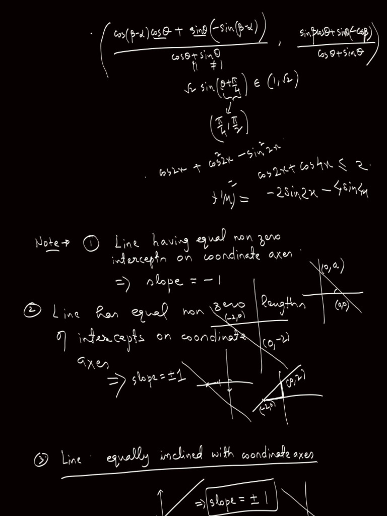 Straight Line - L-05 (Class Notes) | PDF