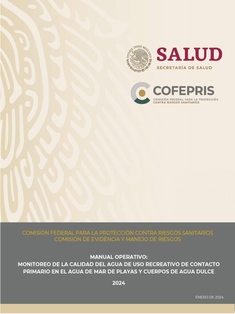 Manual de Playas 2024 COFEPRIS | PDF