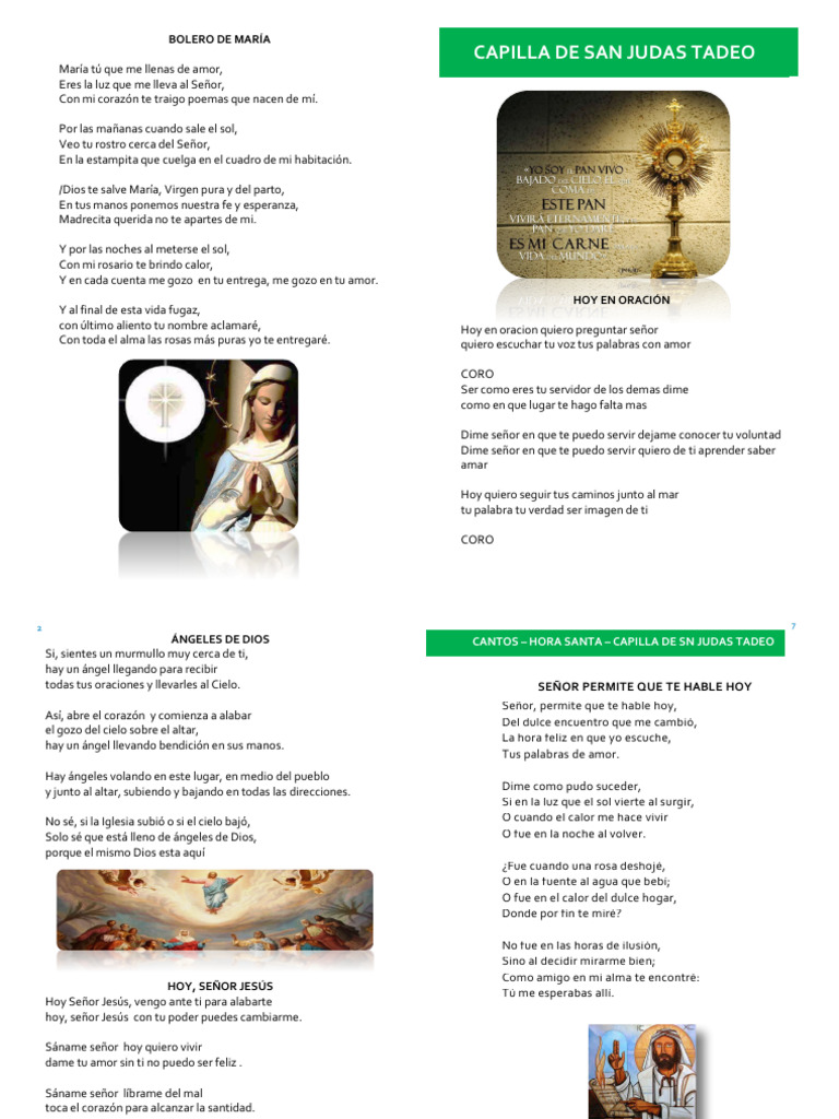 Cantos Hora Santa | PDF | Cristo (título) | eucaristía